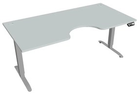 Hobis Motion Elektr. nastavitelný stůl 180x90 s pamětí - HOBIS ERGO MOTION MSE 2M 1800 Dekor stolové desky: šedá, Barva kovové podnože: stříbrná