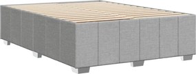 Rám postele bez matrace světle šedý 140 x 190 cm textil 3284832