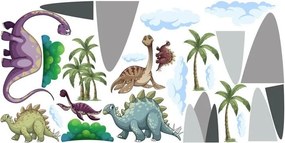 Ztracený svět dinosaurů nálepka na zeď 120 x 240 cm