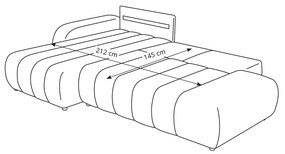 Sedací souprava BALOO | 276x176 cm | rozkládací + úložný prostor | VÝBĚR TKANIN
