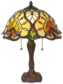 Stolní lampa Tiffany Yellow Garden – 40x50 cm