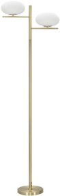 Stojací lampa Mauro Ferretti Talim 2, 51x24x180 cm, zlatá/bílá