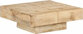 Konferenční stolek 80 x 80 x 28 cm masivní mangovníkové dřevo 323592