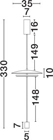 Matně bílá hliníková LED stmívatelná stojací lampa (výška 330 cm) Olos – Nova Luce