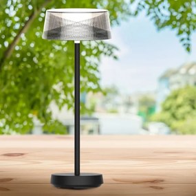 LED Stmívatelná stolní lampa CASABLANCA LED/3,4W/5V USB 3600 mAh IP44 černá