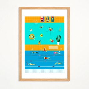 Vendula Frydrychová | At The Pool Rám: Černý, Velikost: 40 x 30 cm