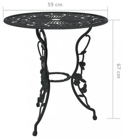 Zahradní bistro set 3 ks litý hliník Dekorhome
