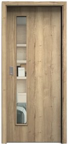 SAPELI ELEGANT KOMFORT M60 - CPL LAMINÁT - POSUVNÉ DVEŘE VČ. ZÁRUBNĚ - Dub Halifax Průchozí šířka (cm): 110, Průchozí výška (cm): 210