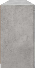 Příborník s LED osvětlením betonově šedý 181,5 x 37 x 67 cm 3209005