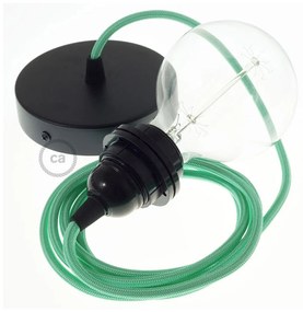 creative cables Závěsné svítidlo pro stínidla s opal hedvábným textilním kabelem RH69 Velikost: 200 cm, Barva: Měď, Montáž: Sestavený