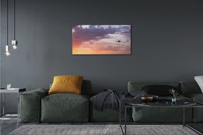 Obrazy na plátně Zataženo oblohy lehká letadla 125x50 cm