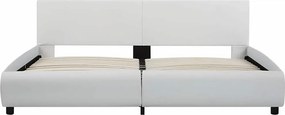 Rám postele s LED světlem bílý umělá kůže 180 x 200 cm 285491