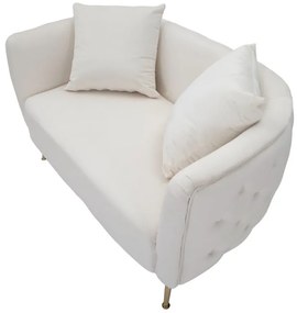 Designová pohovka Pahkakino 127 cm krémová / zlatá