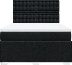 Box spring postel s matrací černá 140 x 190 cm textil 3293979