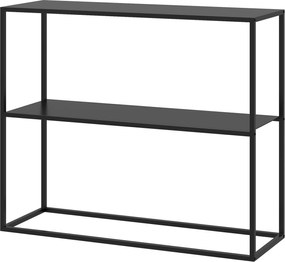 HOMCOM Konzolový stolek Předsíňový stolek Ocelový stolek se 2 úrovněmi a ochranou proti překlopení 90x30x75 cm pro vstupní prostor | Aosom.de