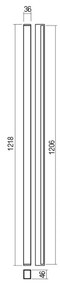 Redo 01-2767 nástěnné LED svítidlo Plot pískově černé, 35W, 3000K, 121cm