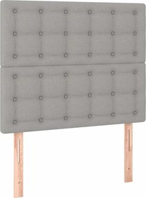 Box spring postel s matrací světle šedá 80 x 200 cm textil 3132265