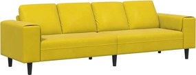 Pohovka do obývacího pokoje Žlutá 250 x 77 x 76 cm 3335097