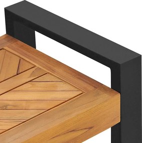 Lavice 120 cm masivní teakové dřevo 325274