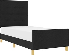 Rám postele s čelo Černá 80 x 200 cm textil 3344685