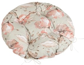 Bellatex Sedák Adéla prošívaný kulatý průměr 40 cm Lilie losos, šedá