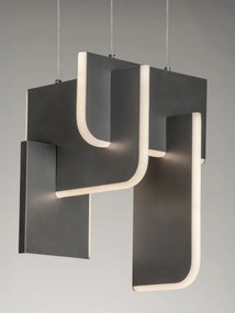 Světle šedé kovové LED stmívatelné závěsné svítidlo Totem – Nova Luce