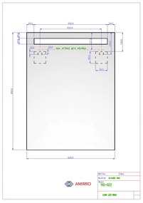 Amirro Zrcadlo na zeď chodbu do pokoje ložnice předsíně koupelny LUNA LED - 60 x 80 cm s LED podsvíceným pruhem 901-022