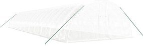 Skleník s ocelovým rámem bílý 132 m² 22 x 6 x 2,85 m 3188125