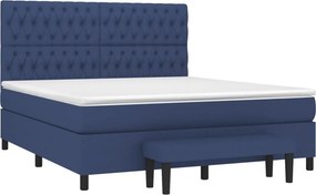 Box spring postel s matrací modrá 180x200 cm textil 3136859