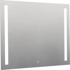 Hranaté zrcadlo 100x70 cm s LED osvětlením, topná fólie, senzor s nastavitelnou teplotou 2700-6500K, IP44 ZIL10070TLEDS