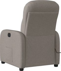 Elektrické masážní polohovací křeslo taupe textil 3302969