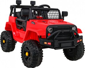 Ramiz Autíčko Jeep Dark Night na baterie pro děti červené + pomalý start + EVA kola + LED audio