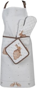 Bavlněná kuchyňská zástěra se vzorem králíčků Bunnies in Love – 70x85 cm