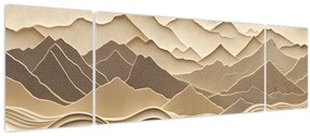 Obraz - 3D linie hor (170x50 cm)