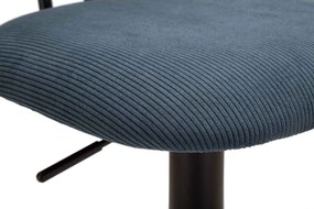 Designová barová otočná židle Caelius modrá