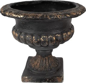 Černý antik květináč v barokním stylu Baroque - Ø 52*47 cm