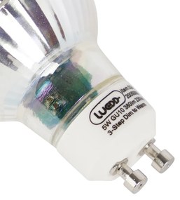 Sada 6 ks GU10 3-stupňových stmívacích až teplých LED žárovek 5W 380 lm 2000-2700K