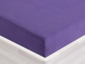 Froté napínací prostěradlo FR-013 Fialové 180 x 220 - výška 20 cm