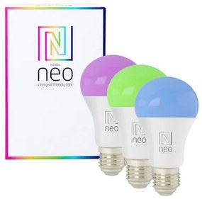 Immax NEO 07712CDO-SADA 3xLED RGB Stmívatelná žárovka E27/9W/230V Wi-Fi Tuya+DO