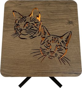 Li-Go "Kočky" lampa 19x19 cm provedení povrchu: dub