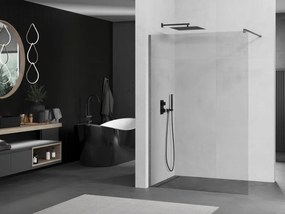 Mexen Kioto, sprchová zástěny typ Walk-In 80 x 200 cm, 8mm čiré sklo, grafitový profil, 800-080-101-66-00