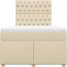 Box spring postel s matrací krémová 120x200 cm textil 3293559