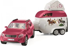 Schleich 42535 Dobrodružné auto s přívěsem a koněm