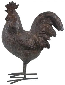 Dekorace hnědého kohouta – 19x9x24 cm