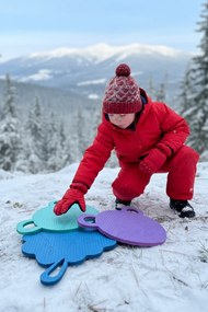 Dětský podsedák ZVÍŘÁTKA Barva: 32 Tmavě červená, Motiv: Méďa