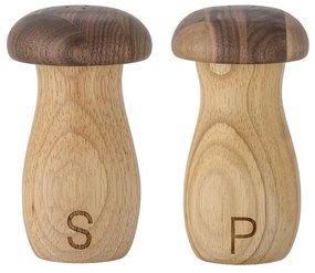 Dřevěná solnička s pepřenkou Mushroom - set 2 ks Bloomingville