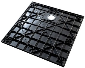 Besco Čtvercová sprchová vanička z SMC kompozitu VEXO BLACK SQ 80x80 (90x90) Rozměry (cm): 90x90