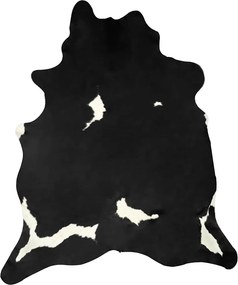 Koberec z pravé hovězí kůže černobílý 150 x 170 cm 284343