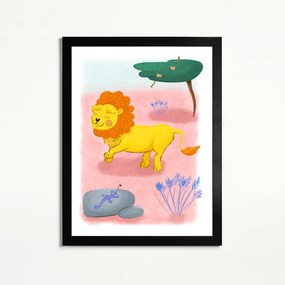 Kristýna Pýchová | Pyšný lev Rám: Černý, Velikost: 30 x 20 cm