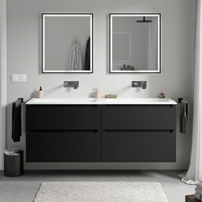 Koupelnová skříňka VIREO 160 cm s umyvadlem z minerálního odlitku CREAM - možnost volby barvy